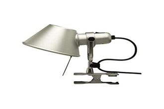 Artemide Tolomeo Pinza Klemmleuchte. Hochwertige Lampe mit Klemme aus poliertem Aluminium. Made in Italy, 23 x 18 cm
