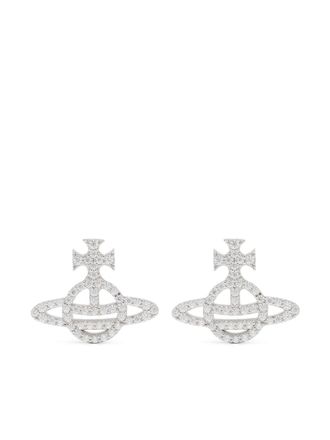 Vivienne Westwood Verzierte Calliope Ohrringe mit Orb-Schild - Silber