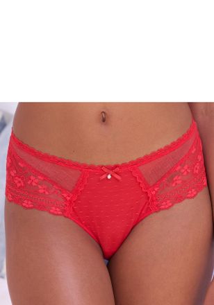 Nuance Panty NUANCE, Damen, Gr. 40/42, rot, Spitze, Obermaterial: 85% Polyamid, 15% Elasthan, Unterhosen Panty, Topseller