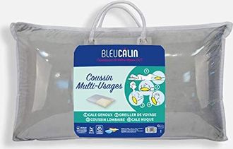 Bleu Calin Coussin Voyage Multi-Usages &agrave; M&eacute;moire de Forme, Gris, 42x23 cm, OMUMF