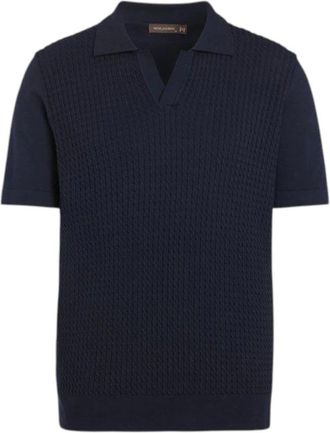 Oscar Jacobson Homme, Tops, Bleu, Taille: M Alf Bomuld Polo Skjorte