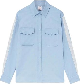 Casablanca Femme, Blouses et Chemises, Bleu, Taille: 42 FR Blue Monogram Long Sleeve Shirt