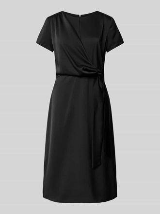 Rinascimento Knielanges Cocktailkleid mit Knotendetail und Rei&szlig;verschluss