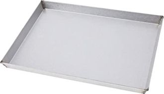 Paderno Paderno World Cuisine Backblech aus Aluminisiertem Stahl, für Backen von Keksen und Gebäck, 39,5 x 29,5 x 3,8 cm, Silber