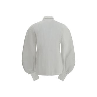 Brunello Cucinelli Womens White Cotton Blouse