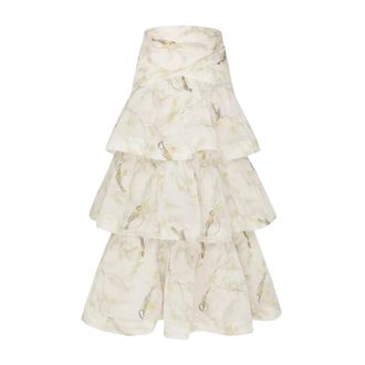 Zimmermann Femme, Jupes, Multicolore, Taille: 40 FR Pleated Tiered Skirt