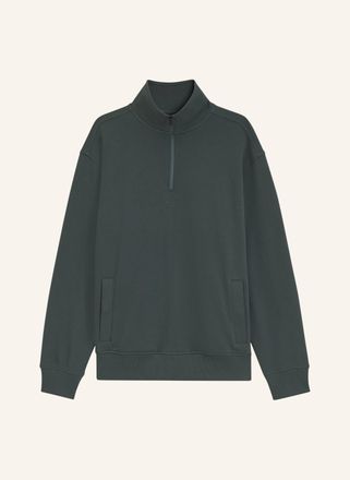 HUGO BOSS Sweatshirt Ze_Smallzip Relaxed Fit gruen