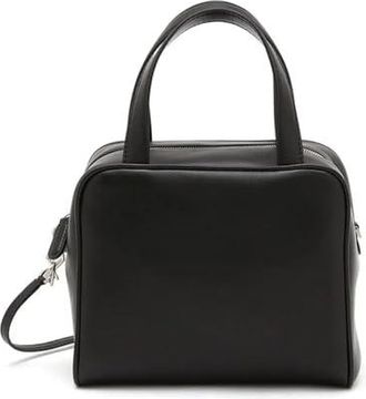 Generic Sac &agrave; main en cuir pour femme - &Eacute;l&eacute;gant cabas &agrave; poign&eacute;e sup&eacute;rieure avec bandouli&egrave;re amovible (noir, marron) - 18 x 10 x 16 cm