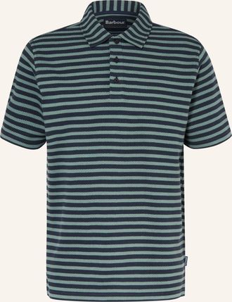 Barbour Strick-Poloshirt Farlam blau