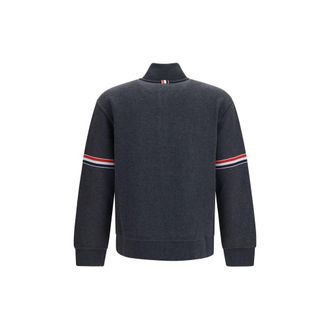 Thom Browne Loopback Cotton Piqu&eacute; Sweatshirt - Gray