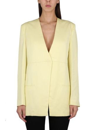 Jil Sander Viscose Back-Slit Jacket - Yellow