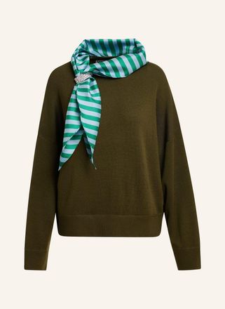 Essentiel Pullover Kurtis Mit Schmucksteinen gruen