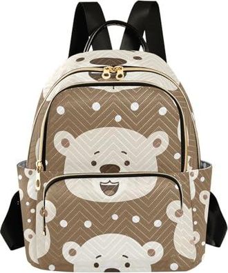Mnsruu Mini sac à dos pour femme, ours polaire, animal de la forêt, petit sac à dos tendance pour femme, sac à dos décontracté, Multi305, M
