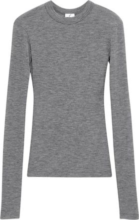 Bite Studios Femme, Tops, Gris, Taille: 38 FR Jersey en laine &agrave; manches longues