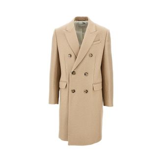 Ami Wool gabardine double-breasted coat Man 48