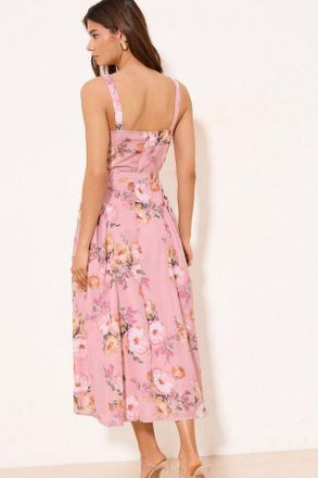 Lipsy Midikleid Midi-Tr&auml;gerkleid mit Historic-Taille, Blumenmuster (1-tlg)