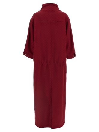 Gucci GG Jacquard Coat - Burgundy
