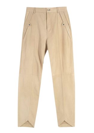 Iro Cream Fotsy Slim Leather Trousers Size 24/61