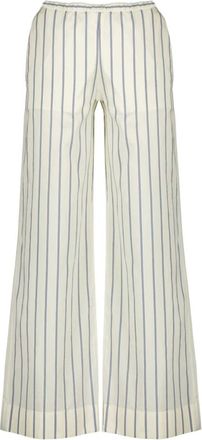 Moncler Femme, Pantalons, Blanc, Taille: 36 FR Striped Wide Pantalons