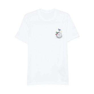 Moncler Homme, Tops, Blanc, Taille: XL T-Shirt