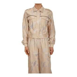 Liu Jo Organza Jacquard Jacke - - Jackets - Damen - Beige - S