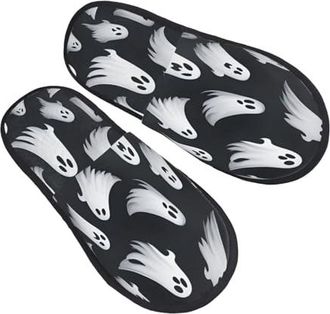 Generic Motif DHalloween Fant&ocirc;me Blanc Mignon 1 Homme Femme Chaussures De Maison Respirantes Pantoufles Antid&eacute;rapantes Chaussons Pour Ext&eacute;rieur Int&eacute;rieur Auto