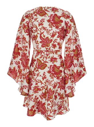 Etro Womens Short Silk Dress Multicolour