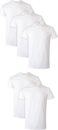 Hanes Herren Feuchtigkeitsableitendes Performance Rundhalsausschnitt, 5er-Pack Unterhemd, Weiss/opulenter Garten, L