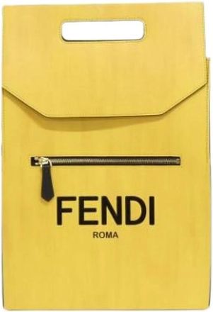 Fendi unisex, Pre-owned, Jaune, Taille: ONE Size Sac &agrave; dos Vintage Pre-owned