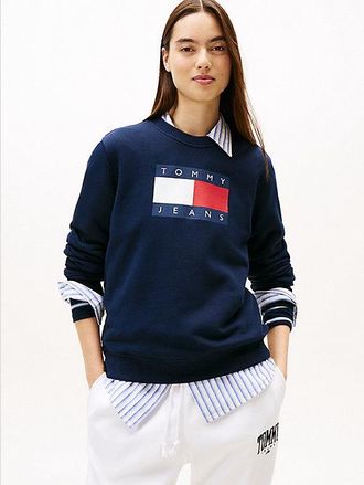Tommy Hilfiger Sweat Tommy Flag &agrave; drapeau ton sur ton