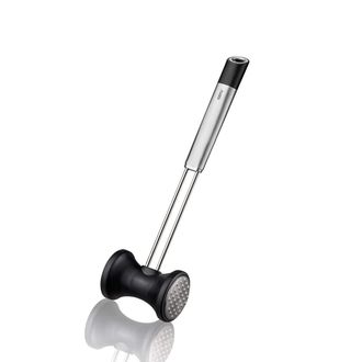 GEFU Fleischklopfer PRIMELINE aus Edelstahl mit glatter und genoppter Fl&auml;che, ergonomischem Griff und Aufh&auml;nge&ouml;se - ideal zum Plattieren