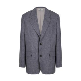 Ami Wollblazer mit zweireihiger Knopfleiste - - Jackets - Herren - Grau - M