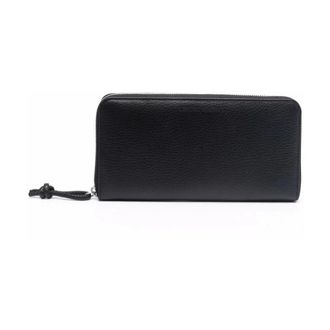 Emporio Armani Portemonnaie aus genarbtem Leder mit umlaufendem Rei&szlig;verschluss - - Accessories - Herren - Schwarzk - ONE SIZE