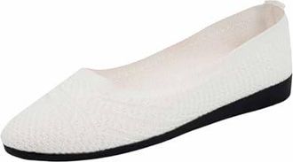Generic Ballerines plates en tricot large pour femme - Bout rond - Respirantes - L&eacute;g&egrave;res et confortables - Chaussures habill&eacute;es - Chaussures habill&eacute;es - Chaus