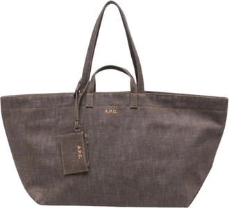 A.P.C. A.p.c., Femme, Sacs, Brun, Taille: ONE Size Le Drummer Toile Tote Bag