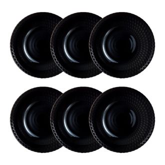 Luminarc Pampille schwarzer Teller, flach, Glas, 20 cm