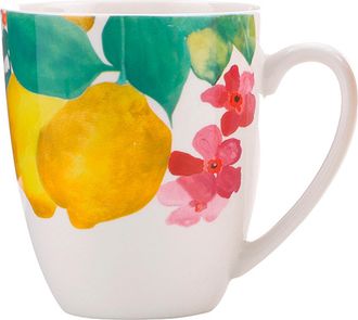 Maxwell & Williams YD0078 Kaffee-Becher rund 420 ml - Porzellan-Tee-Tasse mehrfarbig - Serie Capri - mit Geschenkbox