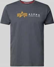 Alpha Industries T-Shirt mit Label-Print