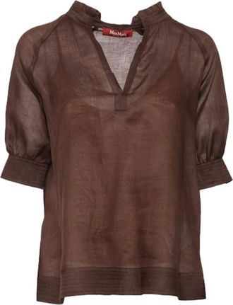 Max Mara Femme, Blouses et Chemises, Brun, Taille: 38 FR Long Shirt Dress
