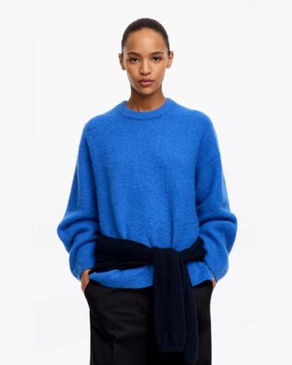 Arket Pullover Aus Alpakawolle Und Wolle -Blau