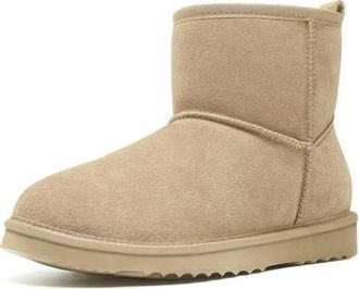 Generic NYSBH Bottes de neige dhiver en fourrure pour femme - Semelle &eacute;paisse - Mini bottes dext&eacute;rieur en daim pelucheux - Bottes en laine moelleuse, Couleur 