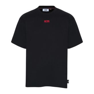 GCDS Baumwoll-Rundhals-T-Shirt - - Tops - Herren - Schwarzk - XL