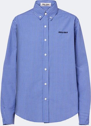 Miu Miu Chemise en coton &agrave; logo