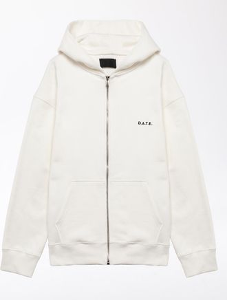 D.A.T.E. zip hoodie basic ivory