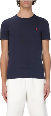Polo Ralph Lauren Homme, Tops, Bleu, Taille: 2XL Custom Fit Short Sleeve Crew Neck Tee