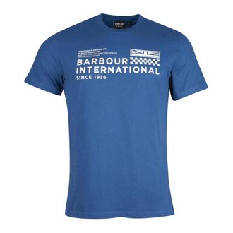 Barbour T-Shirt mit Grafikdruck aus Baumwolle - - Tops - Herren - Blau - L