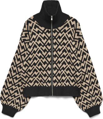 Vero Moda Damen Vmaria Ls Highneck Zipper Bomber Jacket, Black, L