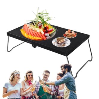 Generico Klappbarer Strandtisch f&uuml;r unterwegs: Klappbarer Reisetisch, robuste Metallkonstruktion, wasserdichte Beschichtung, kompakte Aufbewahrung mit Tragetas