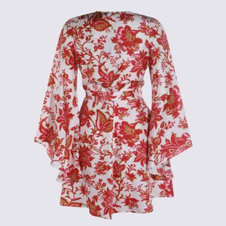 Etro Womens Floral Print Cotton Dress Red
