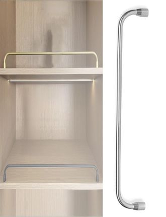 Generic Metalllichtbogenzaun, Schrank-Rundrohr-Leitschiene, dekorative Stange, multifunktionale Metallbeschl&auml;ge for den privaten und gewerblichen Gebrauch(Sil